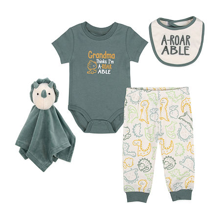 Click here for Baby Essentials Baby Boys 4-pc. Baby Clothing Set... prices