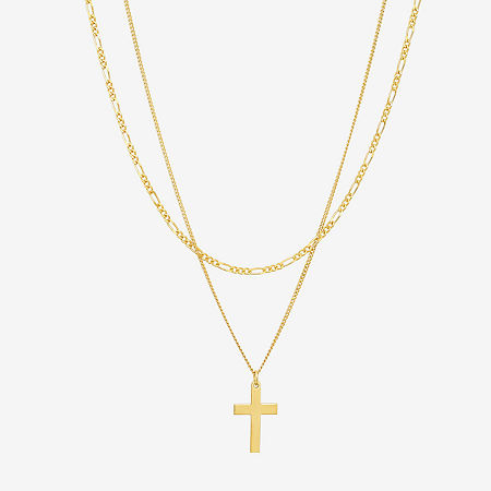 Click here for Made in Italy Womens 14K Gold Cross 17 Inch Pendan... prices