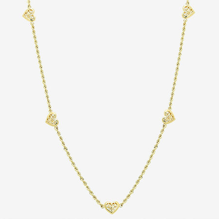 Click here for Womens 14K Gold Heart 18 Inch Pendant Necklace  On... prices