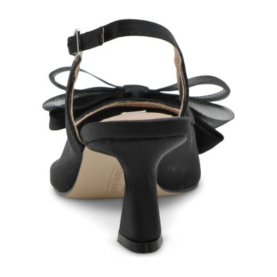 Charles David Womens Arina Pointed Toe Flared Heel Pumps, Color: Black ...