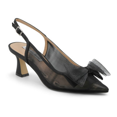 Charles David Womens Arina Pointed Toe Flared Heel Pumps, Color: Black ...