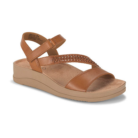 Baretraps Womens Frolick Asymmetrical Wedge Sandals - Dark Caramel