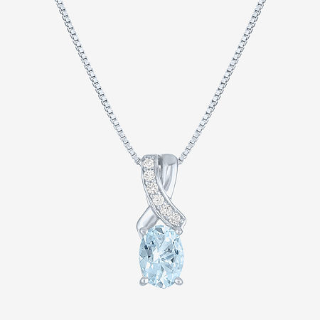 Click here for Womens Genuine Blue Aquamarine Sterling Silver Ova... prices