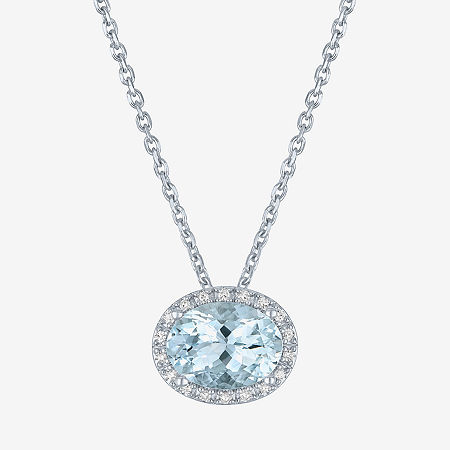 Click here for Womens Diamond Accent Genuine Blue Aquamarine Ster... prices