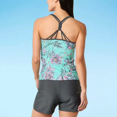 Free Country Floral Tankini Swimsuit Top, Color: Mosaic Garden - JCPenney