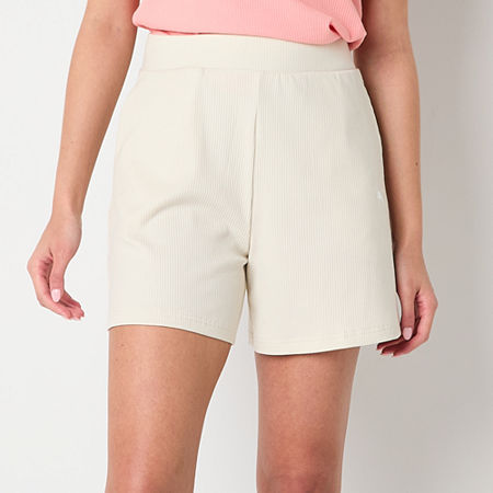 Click here for PUMA Womens Rib Pull-On Short  Medium  White prices