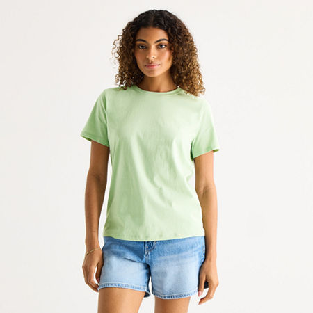 Click here for a.n.a Womens Round Neck Short Sleeve T-Shirt  Peti... prices