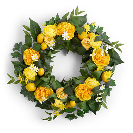 Click here for Linden Street Yellow Lemon Wreath  One Size  Yello... prices
