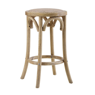 Rae Rattan Seat Backless Counter Stool-JCPenney, Color: Brown