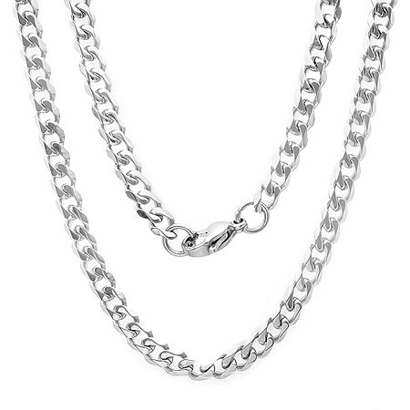 Click here for Steeltime Mens Stainless Steel 24 Inch Curb Chain... prices