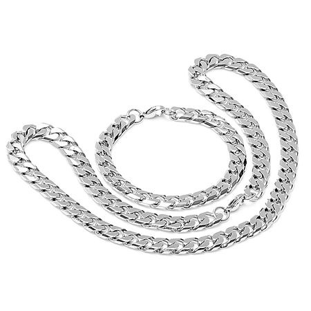 Click here for Steeltime Mens Stainless Steel 2-pc. Jewelry Set... prices