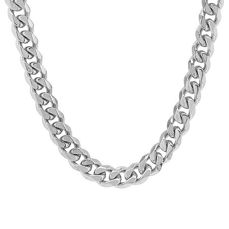 Click here for Steeltime Mens Stainless Steel 24 Inch Curb Chain... prices
