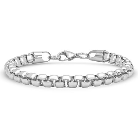 Click here for Steeltime Mens Stainless Steel Solid Link Chain Br... prices