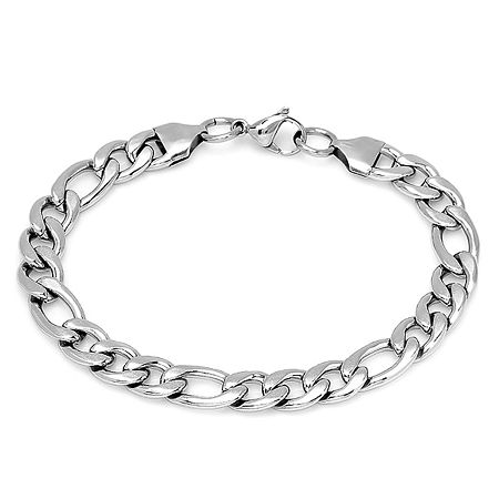 Click here for Steeltime Mens Stainless Steel Solid Figaro Chain... prices