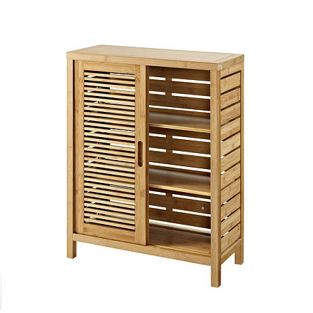 Click here for Bracken Two Door Floor Bathroom Cabinet  One Size... prices