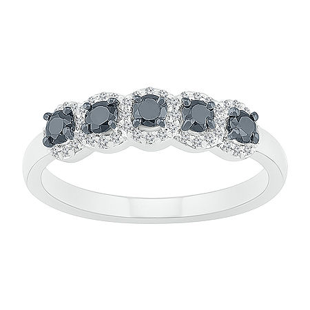 Click here for Womens 2MM 1/2 CT. T.W. Natural Black Diamond Ster... prices