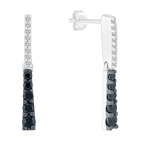 Click here for Linear Womens 1/3 CT. T.W. Natural Black Diamond S... prices