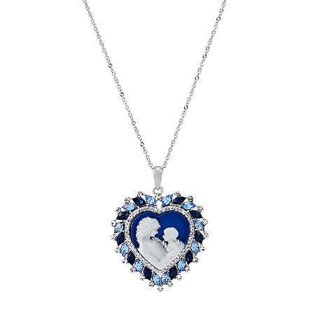 Click here for Womens Blue Resin and Simulated Crystal Sterling S... prices