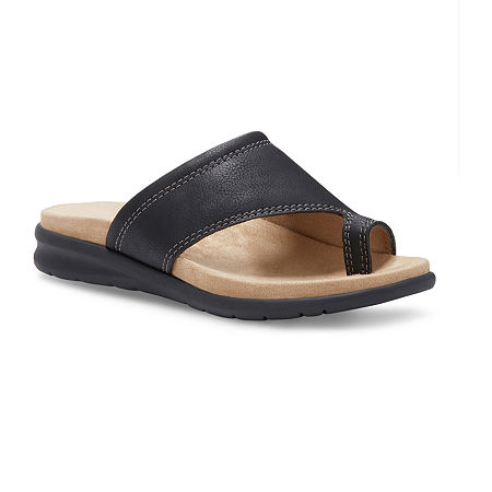 Click here for Eastland Womens Dallas Flat Sandals  7 Medium  Bla... prices