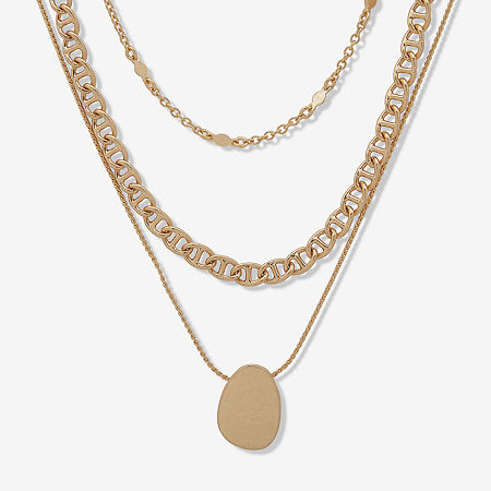 Click here for a.n.a Gold Tone Womens 16 Inch Strand Necklace  On... prices