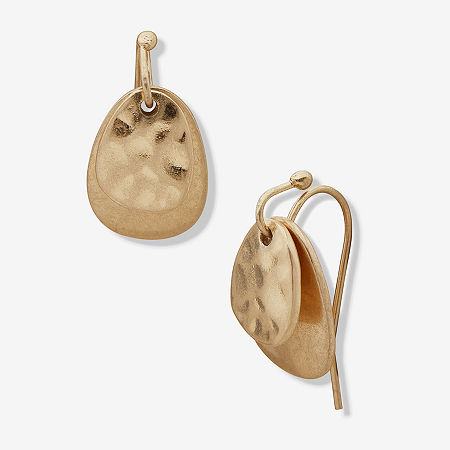 Click here for a.n.a Gold Tone Womens Round Drop Earrings  One Si... prices