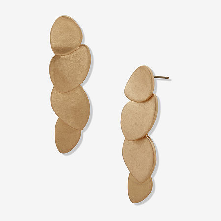 Click here for a.n.a Gold Tone Womens Round Drop Earrings  One Si... prices