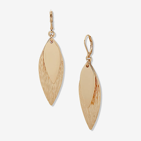 Click here for Worthington Gold Tone Womens Drop Earrings  One Si... prices