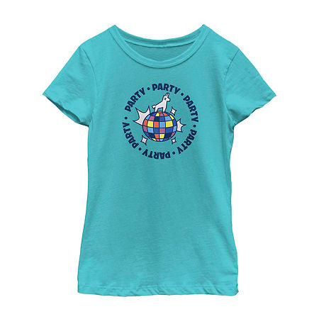 Click here for Big Kid Girls Round Neck Short Sleeve Regular Fit... prices