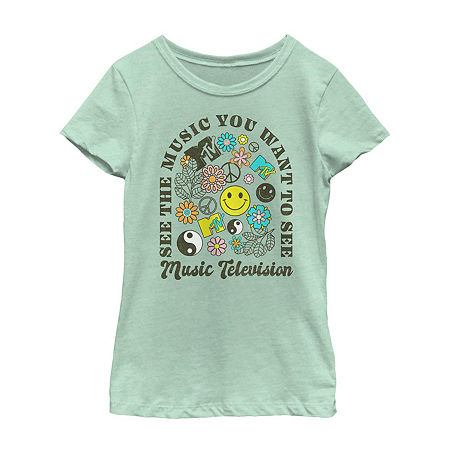 Click here for Big Kid Girls Round Neck Short Sleeve Regular Fit... prices