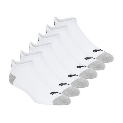 PUMA Heel Tab 6 Pair Low Cut Socks Mens, Color: White - JCPenney
