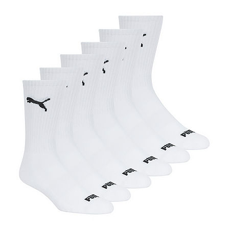 Click here for PUMA Mens 6 Pair Crew Socks  10-13  White prices