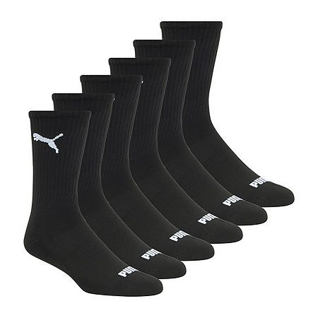 Click here for PUMA Mens 6 Pair Crew Socks  10-13  Black prices
