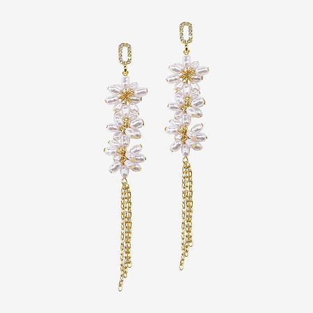 Click here for Bijoux Bar Gold Tone Womens Glass Simulated Pearl... prices