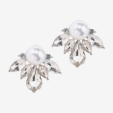 Click here for Bijoux Bar Silver Tone Womens Glass Simulated Pear... prices
