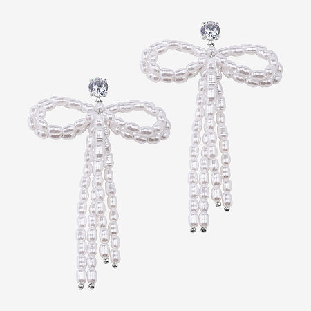 Click here for Bijoux Bar Silver Tone Womens Glass Simulated Pear... prices