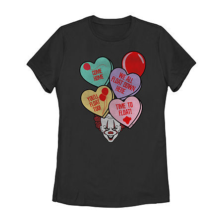 Click here for It Candy Corny Hearts Tee Womens Crew Neck Short S... prices