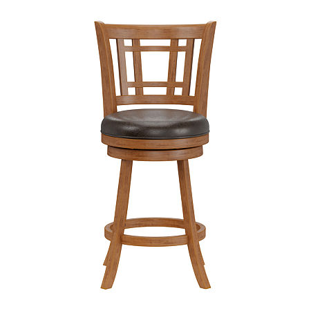 Click here for Fairfox Swivel Barstool with Back  One Size  Brown prices