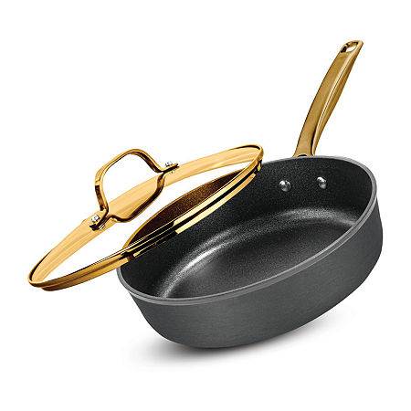 Granitestone Armor Max Gold 4 quart Hard Anodized Ultra Release Deep Saute Pan - Black