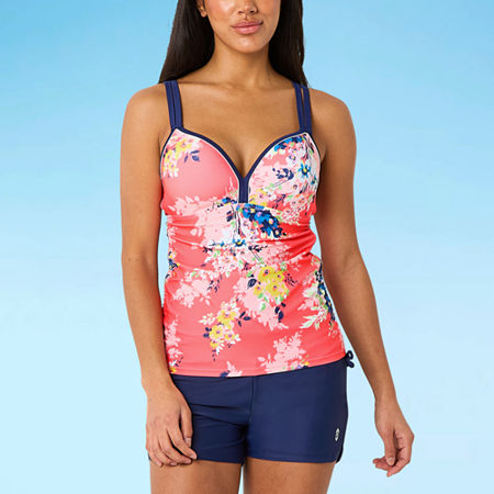 Click here for Free Country Womens Built in Bra Floral Tankini Sw... prices