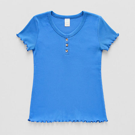Click here for Thereabouts Little & Big Kid Girls Henley Neck Sho... prices
