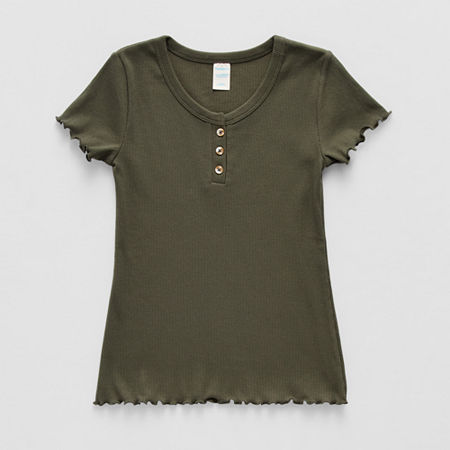 Click here for Thereabouts Little & Big Kid Girls Henley Neck Sho... prices
