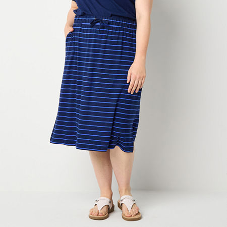 Click here for St. Johns Bay Womens Midi Plus A-Line Skirt  1x  B... prices