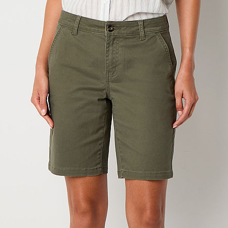Click here for a.n.a Womens 9 3/4 Mid Rise Chino Short-Tall  18 T... prices