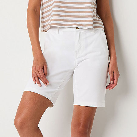 Click here for a.n.a Womens 9 3/4 Mid Rise Chino Short-Tall  12 T... prices