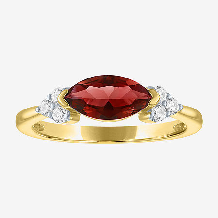 Click here for Womens Genuine Red Garnet 14K Gold Over Silver Mar... prices