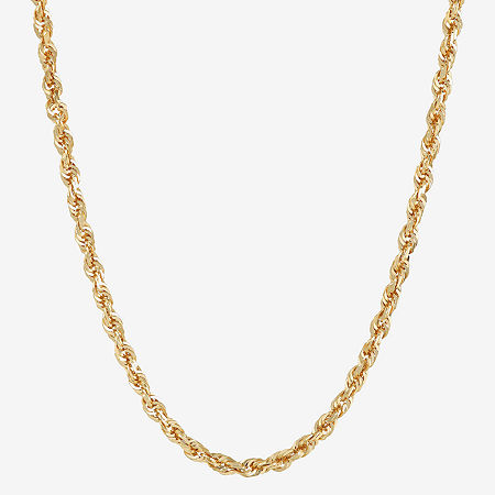 Click here for Womens 10K Gold 22 Inch Rope Chain Necklace  One S... prices