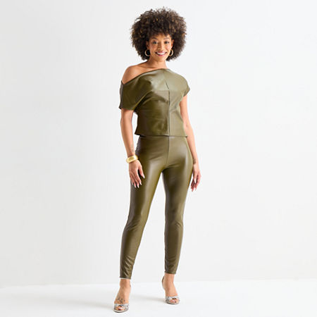 Click here for Bold Elements Womens Skinny Faux Leather Trouser... prices