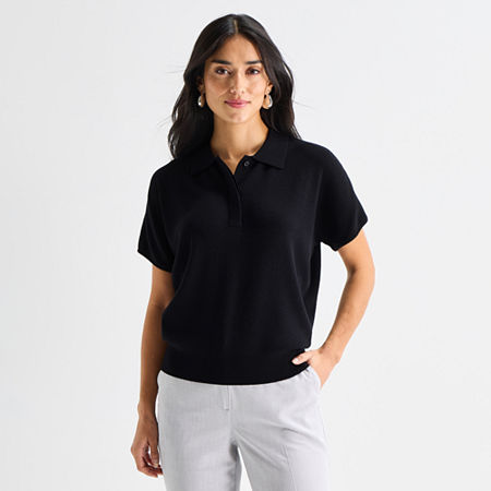 Click here for Worthington Womens Short Sleeve Polo Sweater  Xx-l... prices