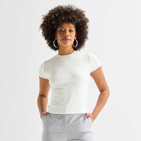 Click here for Worthington Womens Crew Neck Short Sleeve T-Shirt... prices