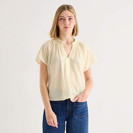 Click here for a.n.a Womens Split Crew Neck Short Sleeve Blouse... prices
